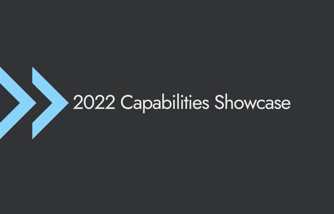 Capability showcase - all sectors - 2022